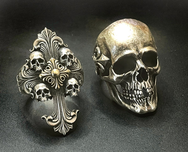 Deus Vult Templar Cross Skull Ring – Mortis Ores